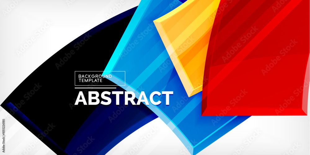 Round 3d shapes, plates background. Creative composition design ...