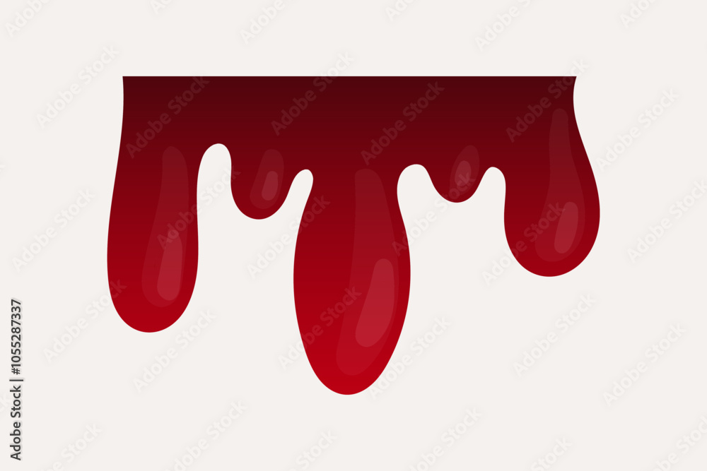 Splashes and stains, drops of blood, smudges on a white background ...