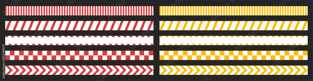White and red caution warning tape set: designed for industrial safety ...