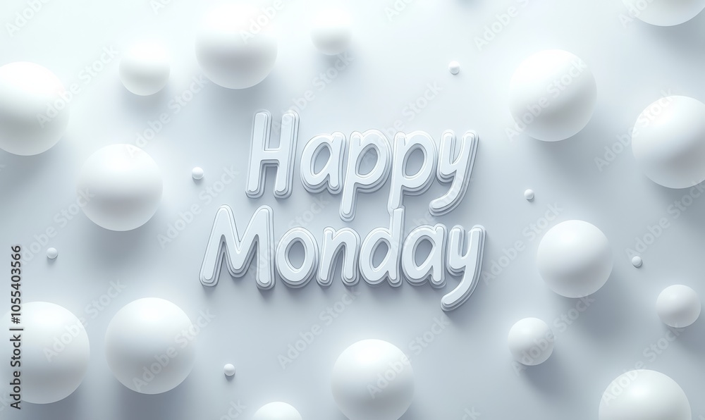 Happy Monday - modern calligraphy lettering on white background with ...