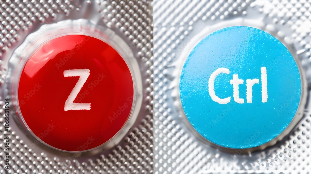 Close-up photo of two round tablets inside a pill tab packaging; one ...