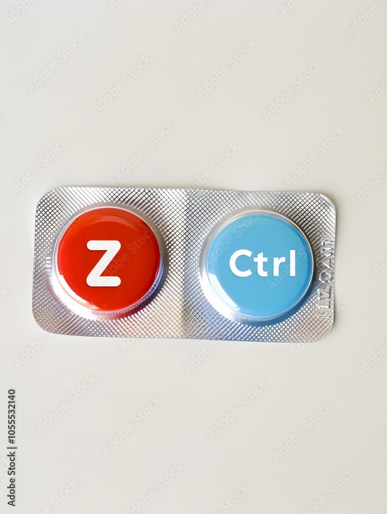 Close-up photo of two round tablets inside a pill tab packaging; one ...