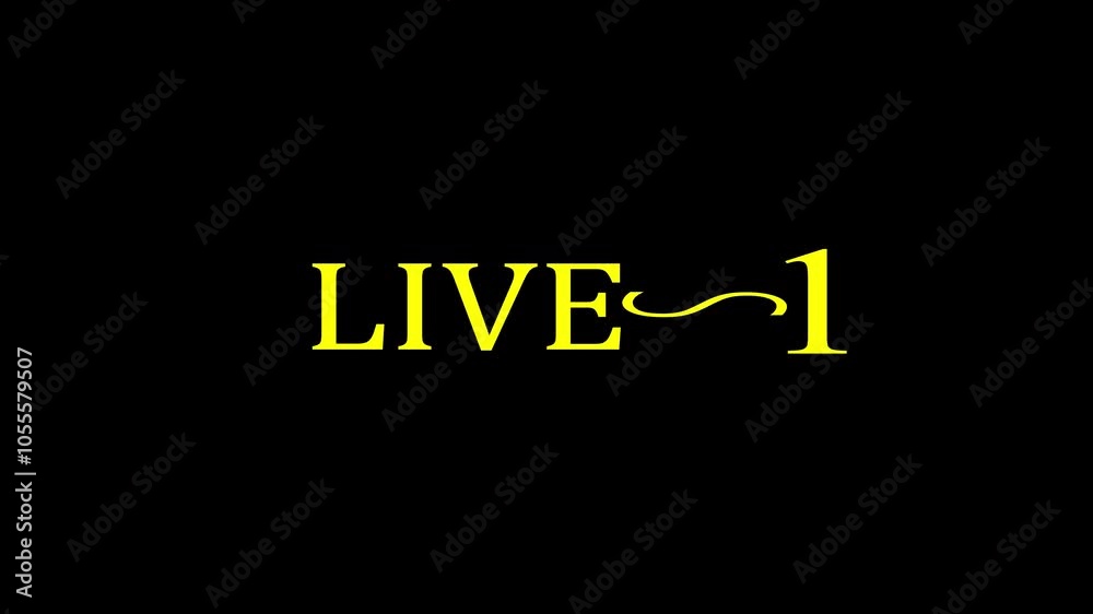 4K live streaming icon with green screen animated background. Live ...