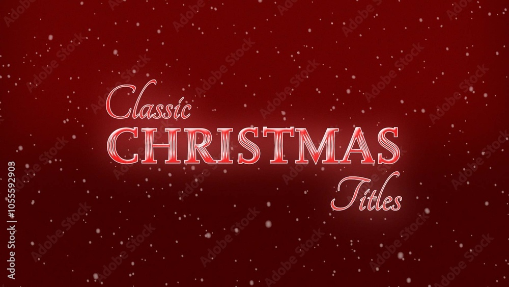 Classic Christmas Title Animation Stock Template | Adobe Stock