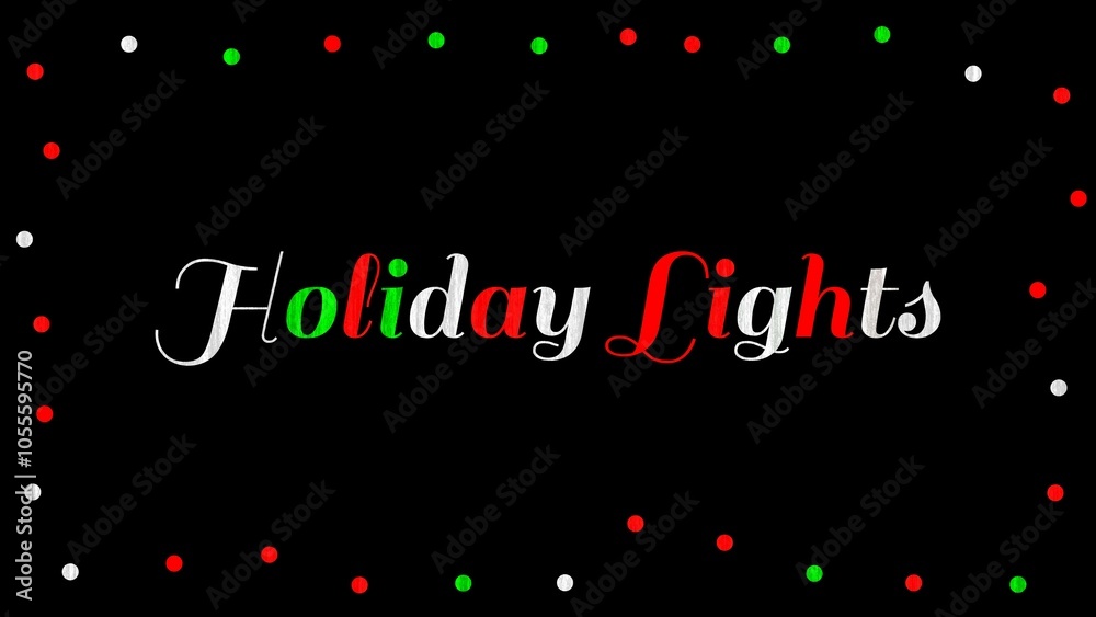 Holiday Text with Animated Lights Stock Template | Adobe Stock