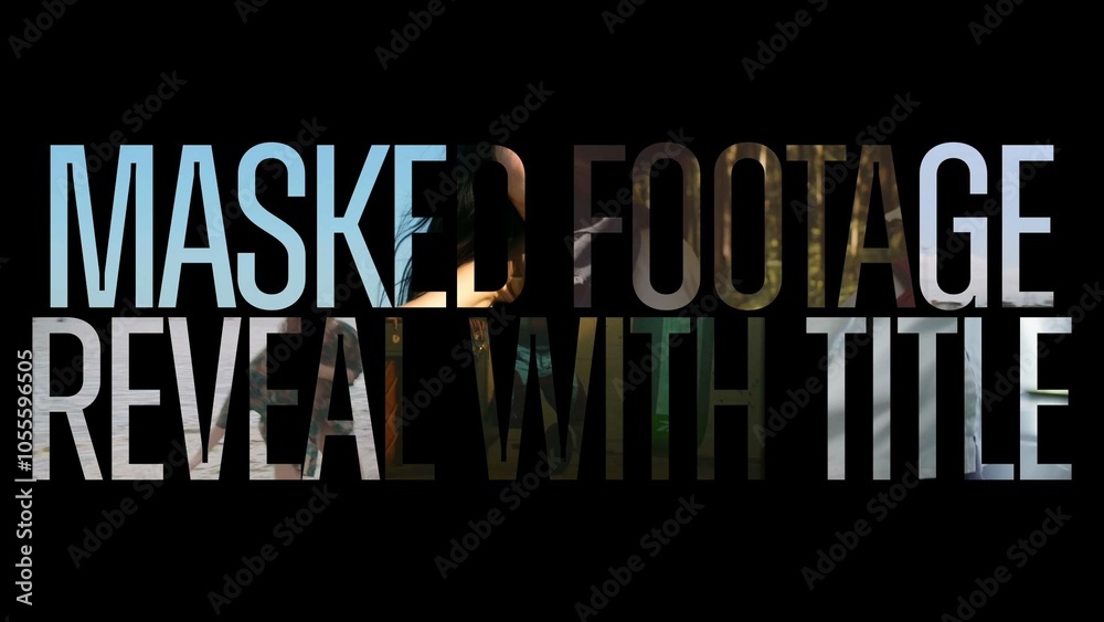 Masked Footage Reveal with Text Stock Template | Adobe Stock