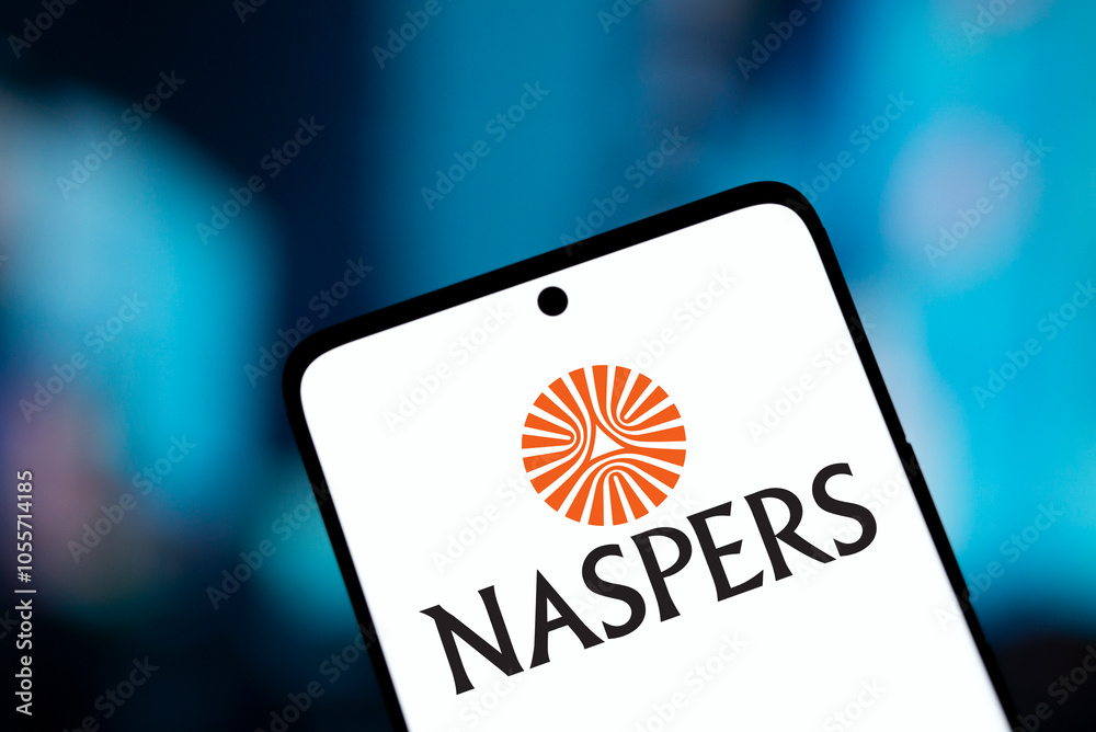 Dhaka, Bangladesh- 26 Oct 2024: Naspers logo is displayed on smartphone ...