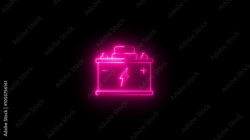 Electric car display screen pixel. animated icon charge battery ...
