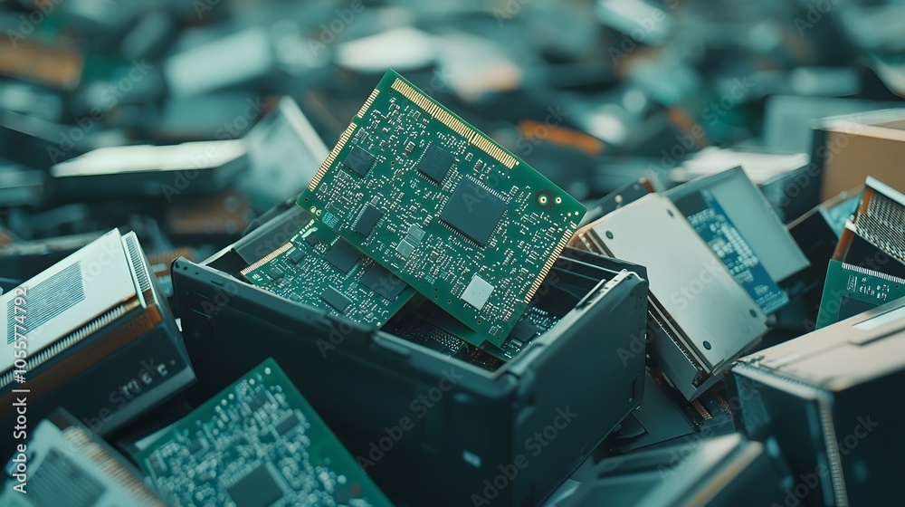 Urban Decay Discarded Electronics and Rusting Metal Pile - A Stark ...