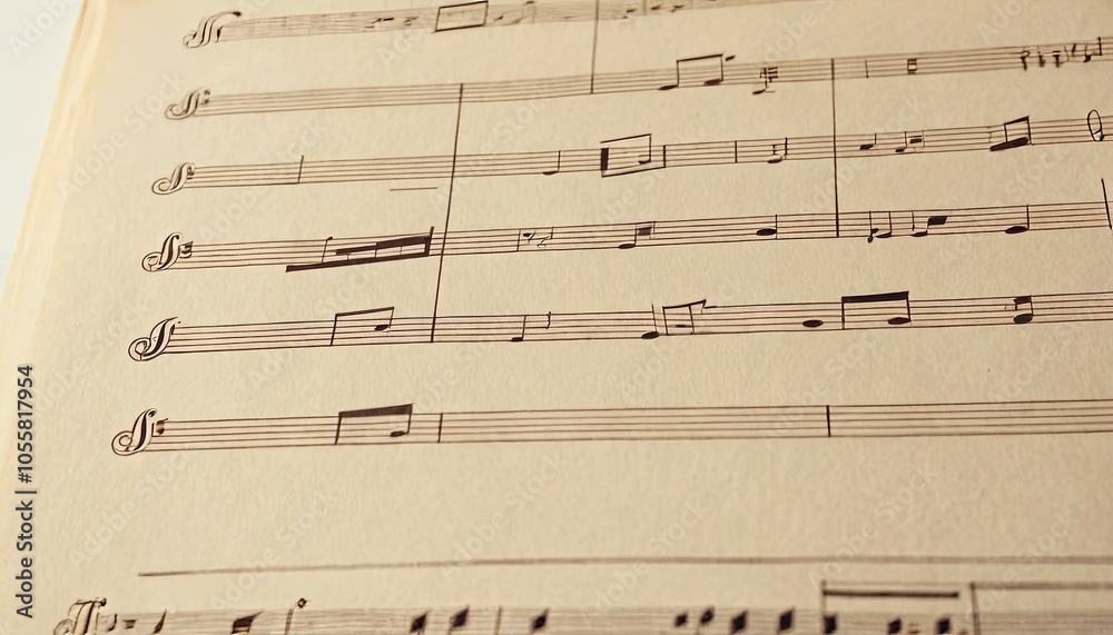 Isolated on white background, a beautiful melody line with ...