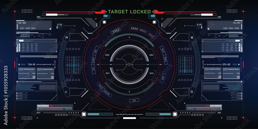HUD Futuristic Technology Interface Screen UI System Panel Vector ...