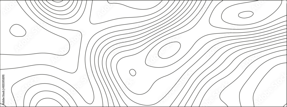 Abstract black & white wave paper curved reliefs background. Mountain ...