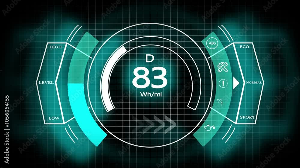 Car dashboard speed rpm meter and automobile icon. Sports car ...