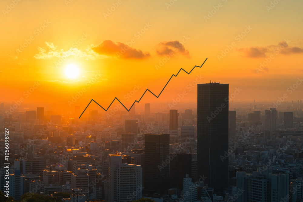 Development and real estate business growth concept with raising up ...