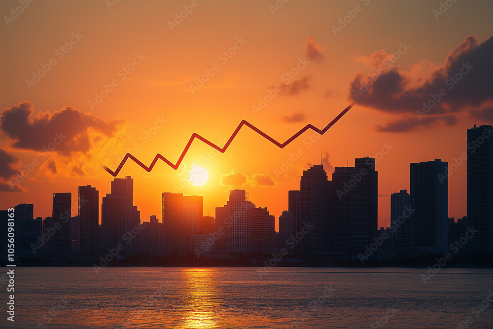 Development and real estate business growth concept with raising up ...