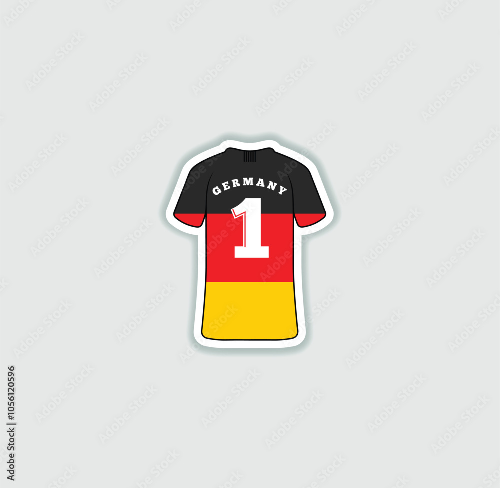 Get a sticker with a unique design of the Germany football jersey! A ...