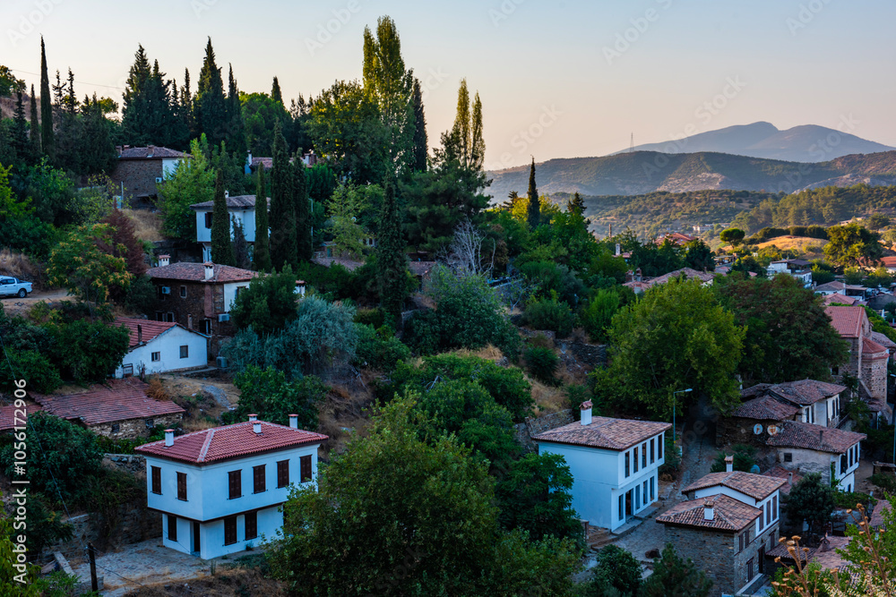 Sirince is a neighbourhood in Selcuk, İzmir Province, Turkey. Aerial ...