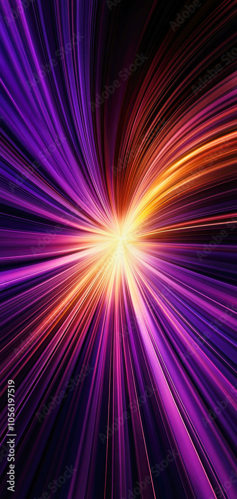 Futuristic radial gradient wallpaper in purple and gold for a modern ...