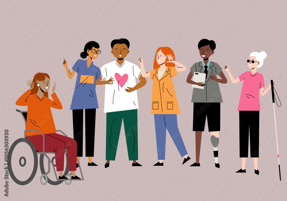 Set Disabled Characters. International day of persons with disabilities ...