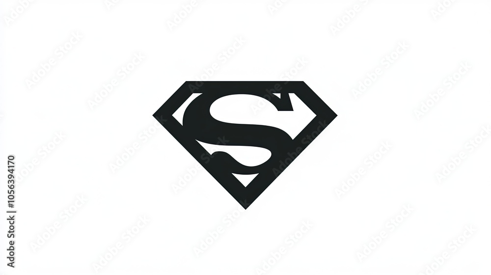 Iconic superhero emblem featuring a stylized letter within a diamond ...
