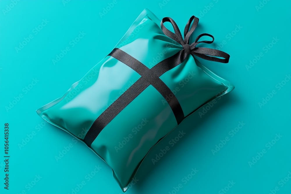 Simple outline of an evidence bag with a label, symbolizing the ...