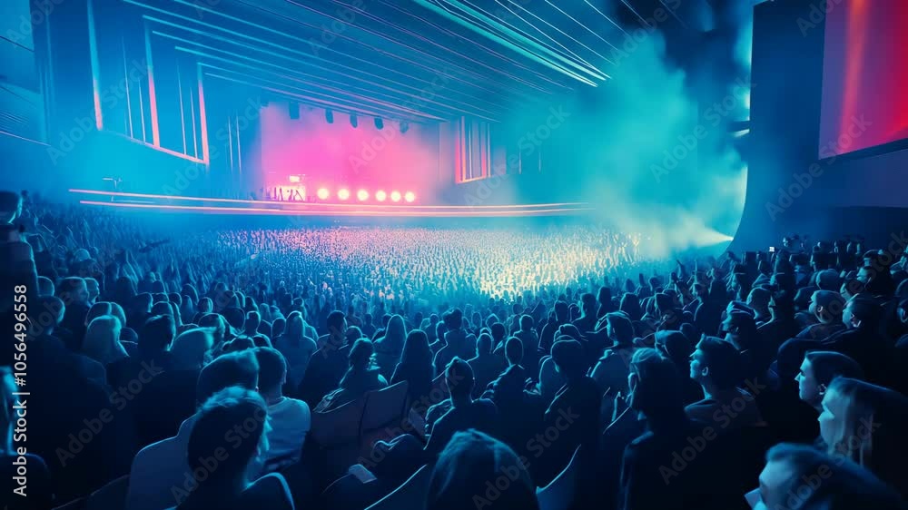 Heatmap of a concert hall during a performance, with warm colors ...