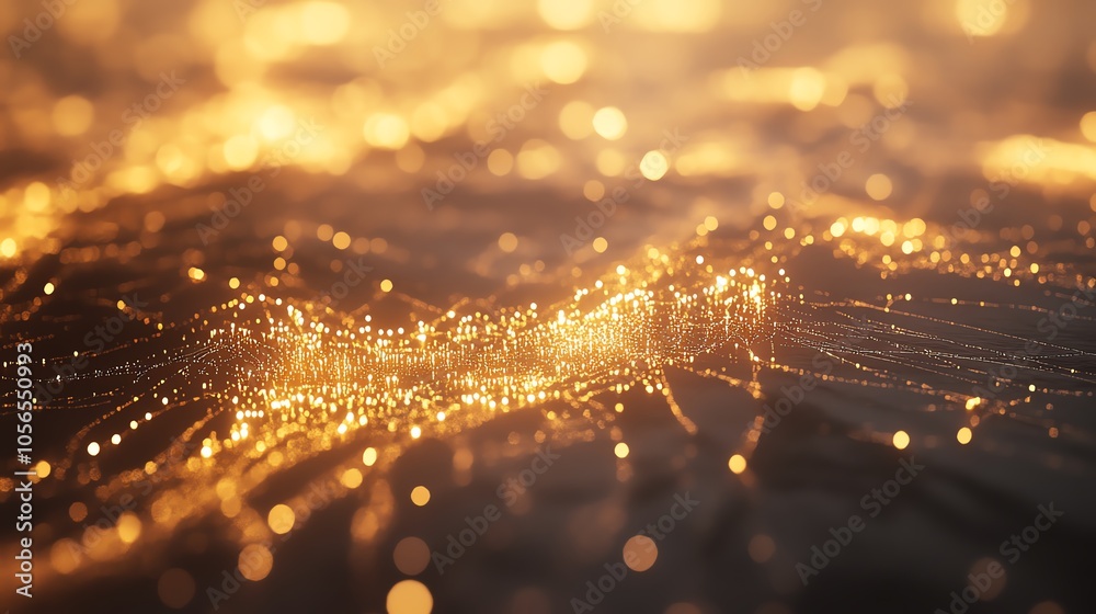 Light particle effects around key nodes, adding visual emphasis to ...