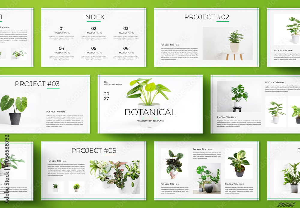 Botanical Presentation Layout Stock Template | Adobe Stock