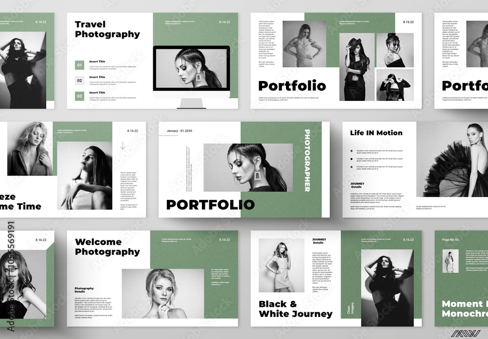 Portfolio Photographer Presentation Template Stock Template | Adobe Stock