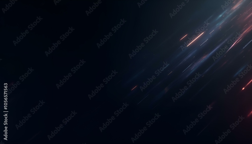 Dynamic pitch black background with vibrant light streaks for a modern ...