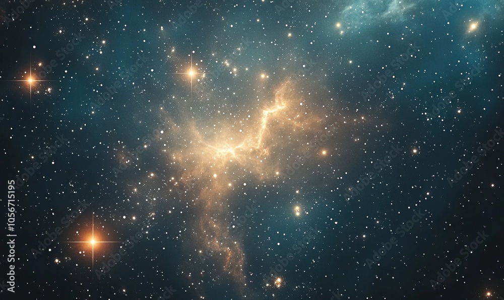 vast expanse of outer space filled with a dazzling backdrop of stars ...