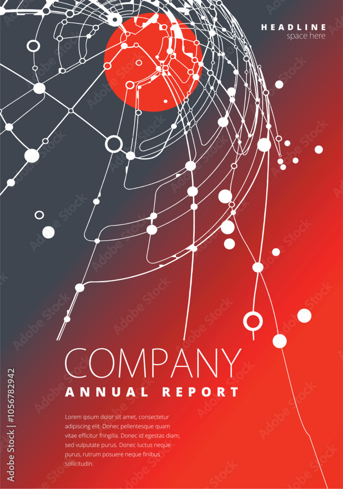 148-02-White network mesh grid connecting dots and circles forming a ...