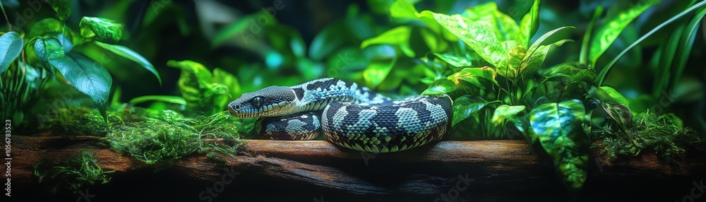 Master of Disguise A Camouflaged Snake Blends Seamlessly Into Its Lush ...
