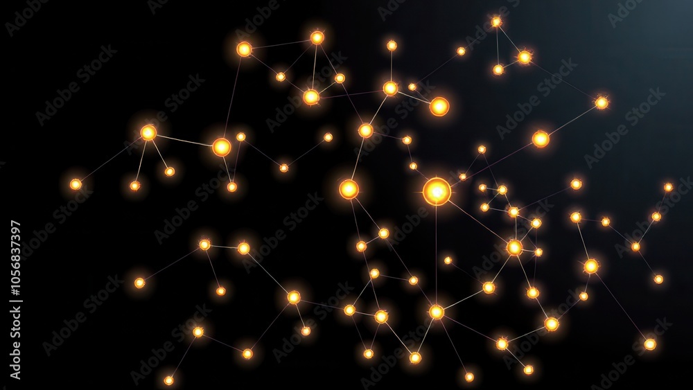 Abstract and technical visualization of natural language processing systems featuring data flows ...