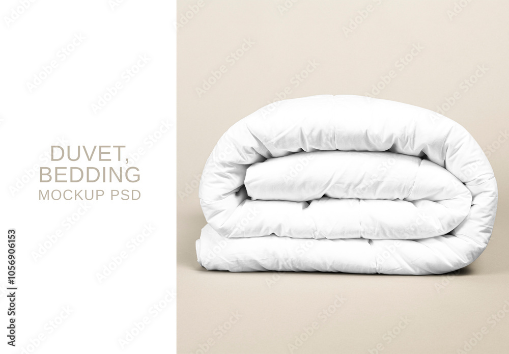 Fold Duvet Mockup Stock Template | Adobe Stock