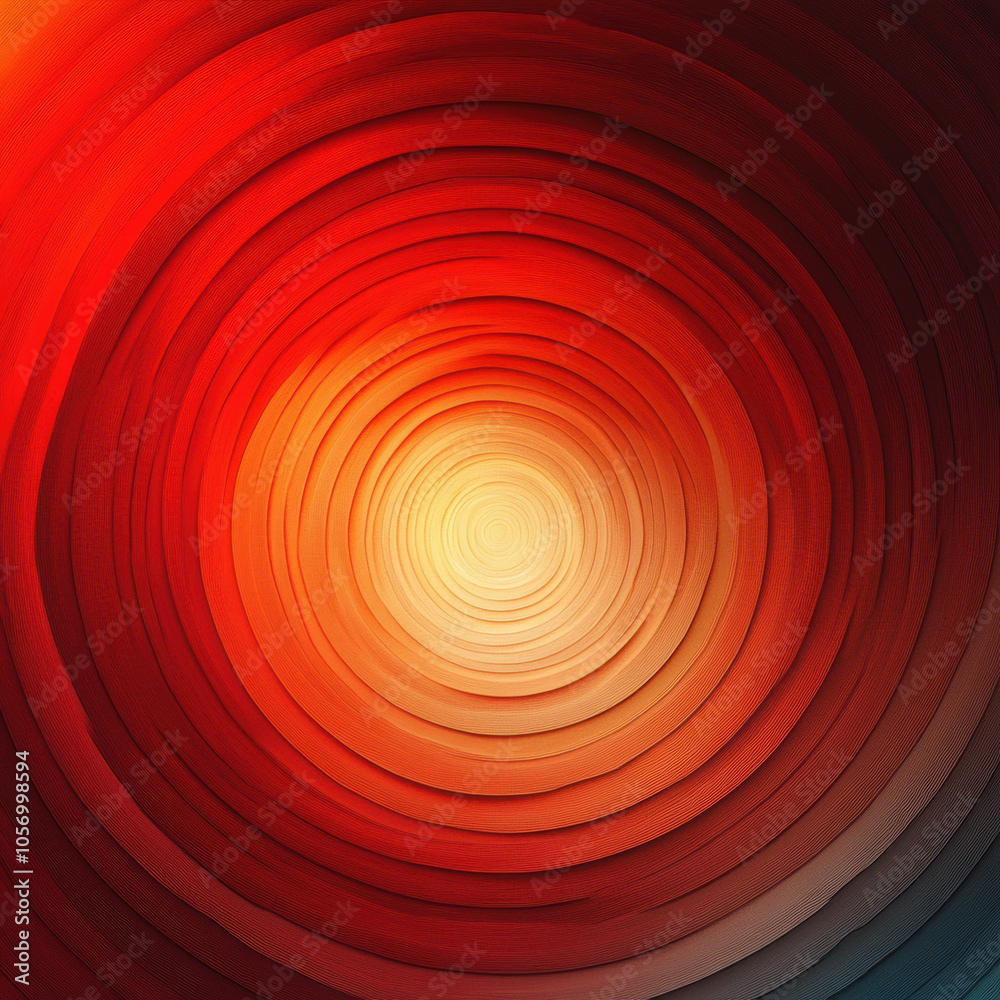 Vibrant radial gradient transitioning from white to red, creating warm ...