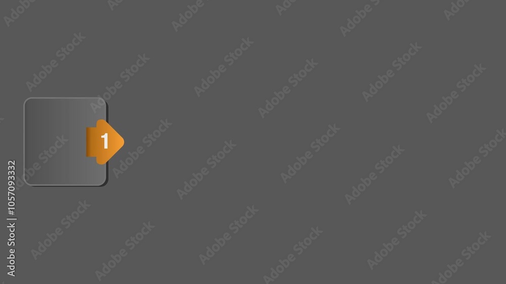 Business video infographics with grey rectangle. animation ...