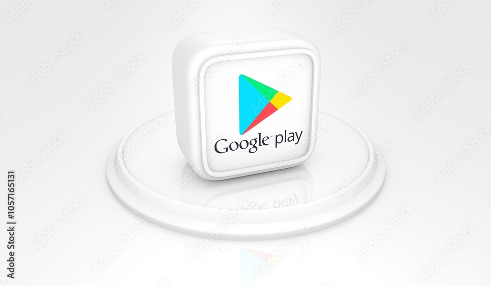 google play store, Google Logo - 3D Visual Presentation Stock Photo ...