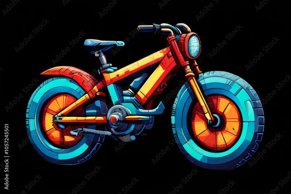 Fotografía pixel art op art a retro pixel bike creating an optical ...