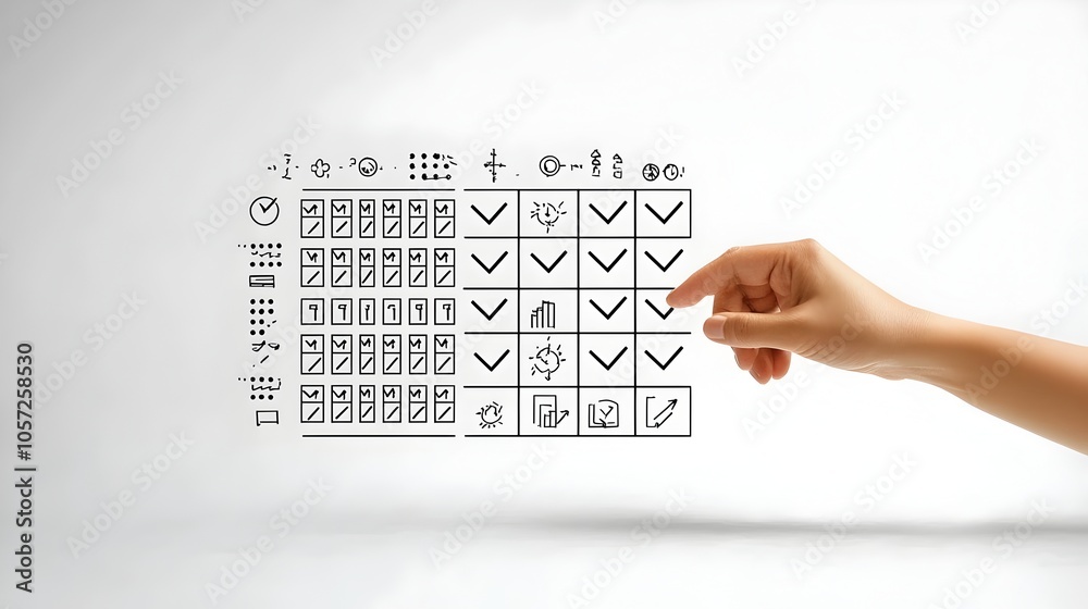 Minimalist and clean two tone icons with a hand cursor hovering over a ...