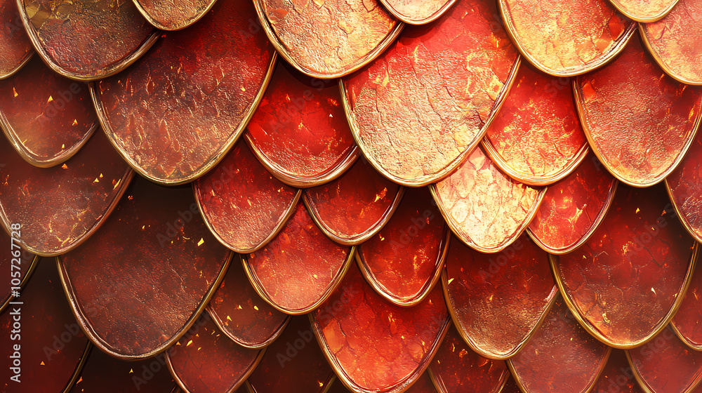 Red and gold dragon scales background, shiny scale texture. 4k ...
