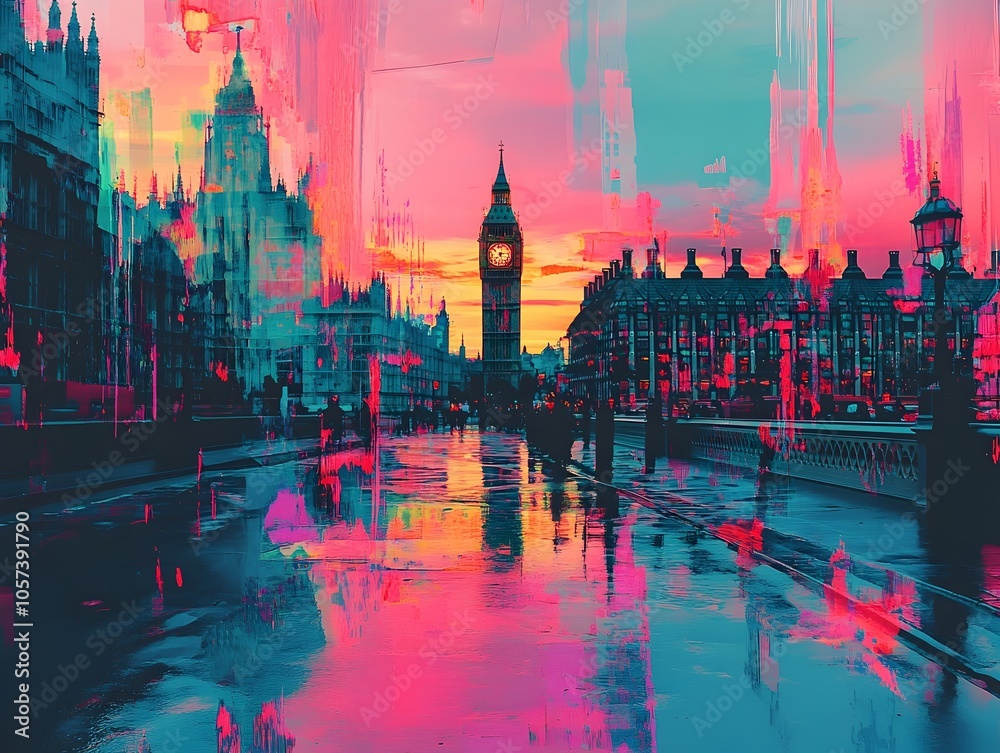 Iconic Global Landmarks Abstracted Through Glitch Art Techniques ...