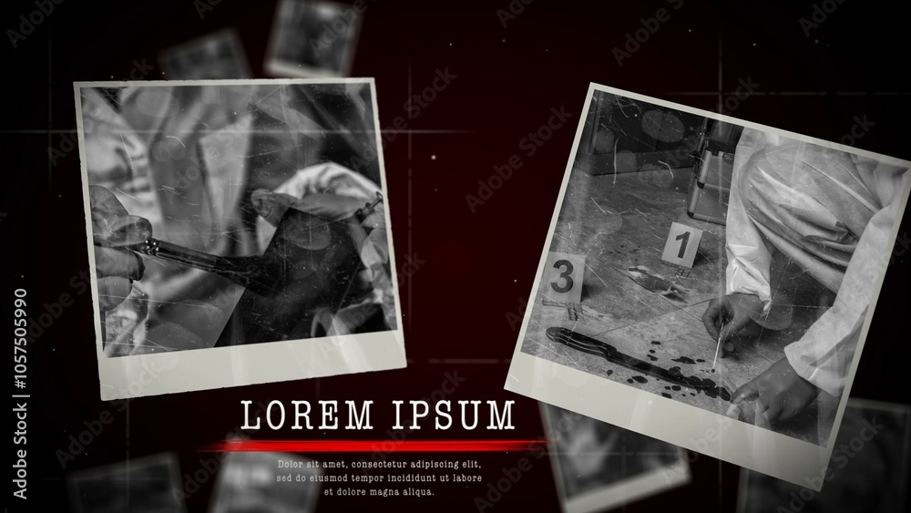Crime Scene Evidence Slideshow Stock Template | Adobe Stock