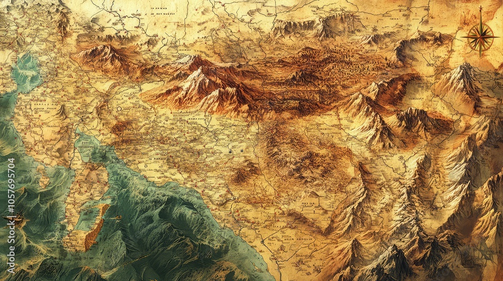 Detailed Map of Ottoman Empire Territories Stock Illustration | Adobe Stock
