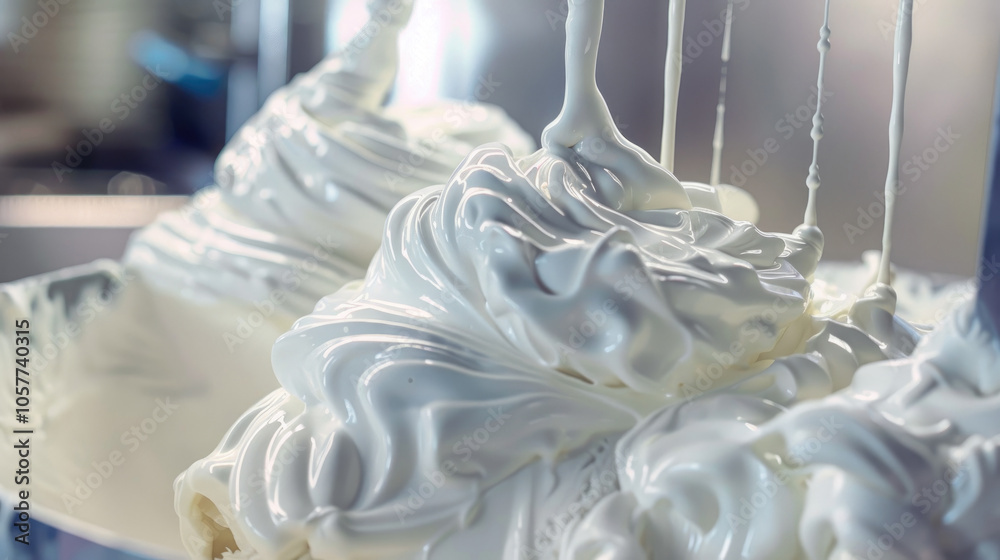 Creamy Swirls of Freshly Made Artisan Gelato in a Modern Ice Cream ...