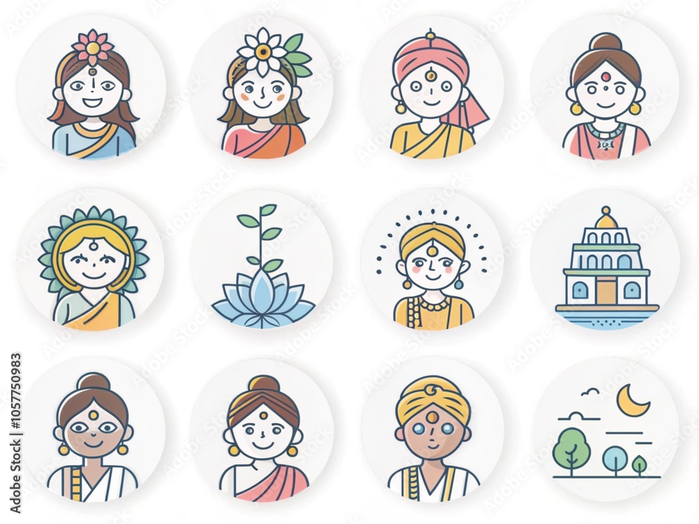 Cute little baby Krishna. Cartoon character Hindu god Lord Krishna ...