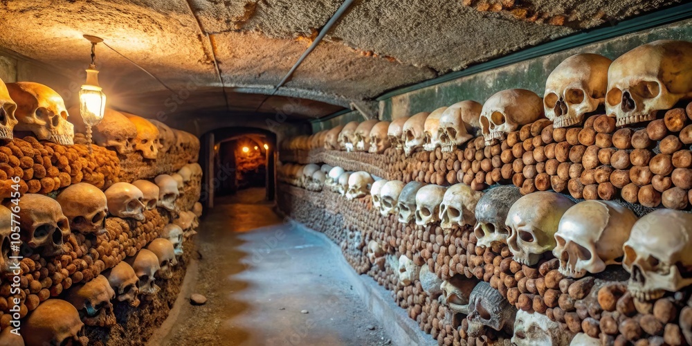 Exploring the eerie beauty of the French catacombs with ancient ...