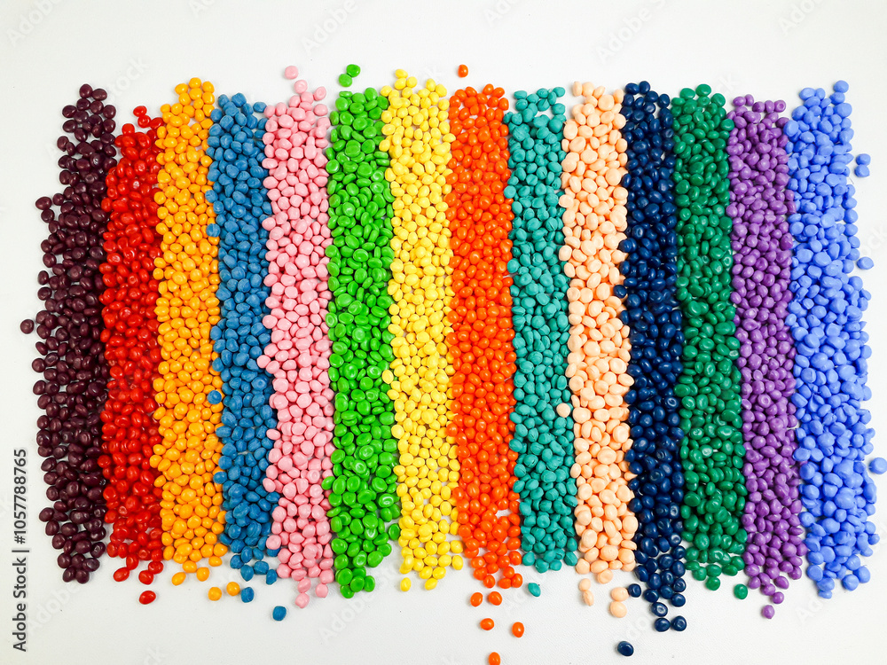 Various colors of masterbatch granules, color pigment carrier polymers ...