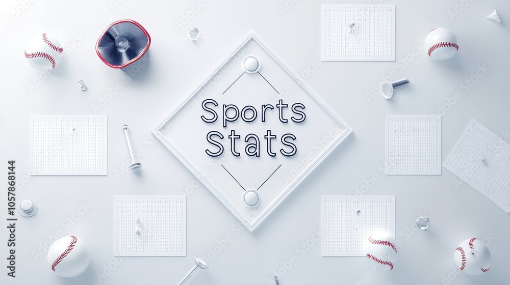 Scoreboard-Style Typography with Minimal Baseball Diamond Diagrams ...