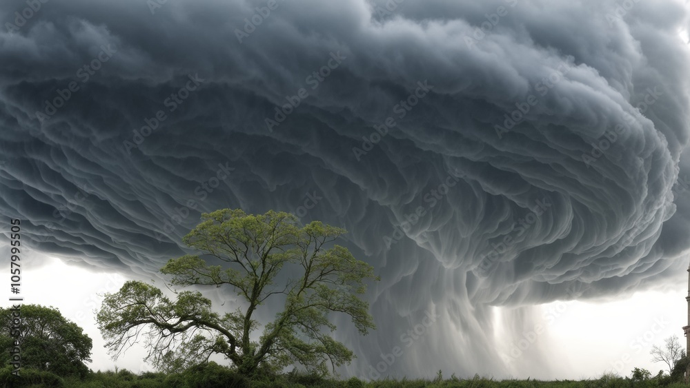 A tornado storm is a seething and destructive storm with powerful winds ...